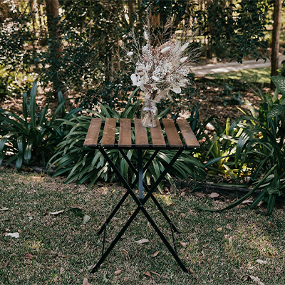 Timber Bistro Signing Table - Maple Party and Event Hire